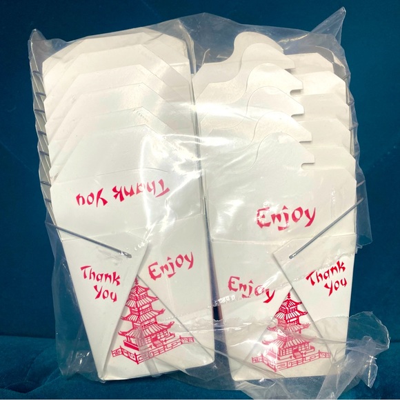 fold-pak | Party Supplies | Lot Of 4 Chinese Takeout Boxes | Poshmark